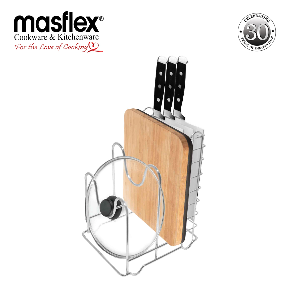 Masflex Stainless steel Glass lid & Knife rack - Masflex